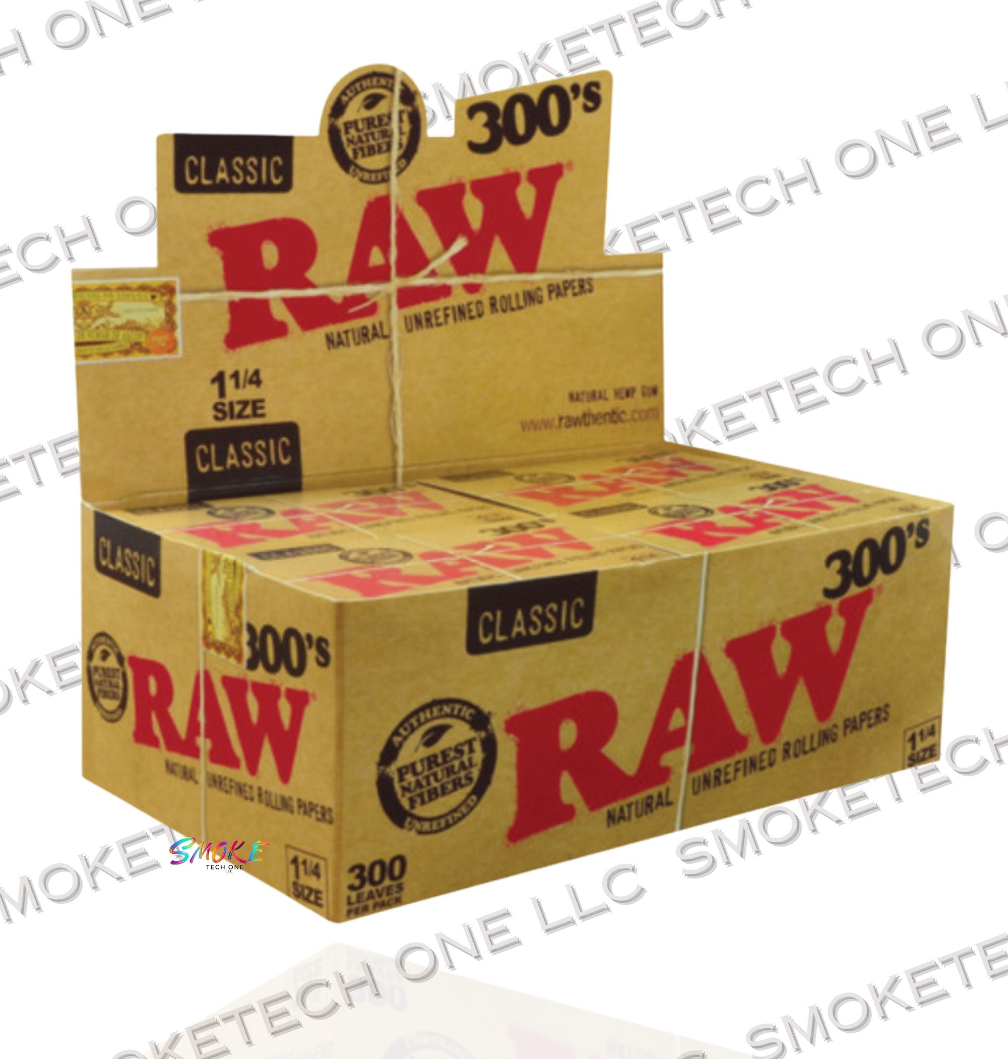 RAW Classic 300's 1¼ 卷烟纸（20 包） – Smoke Tech One LLC
