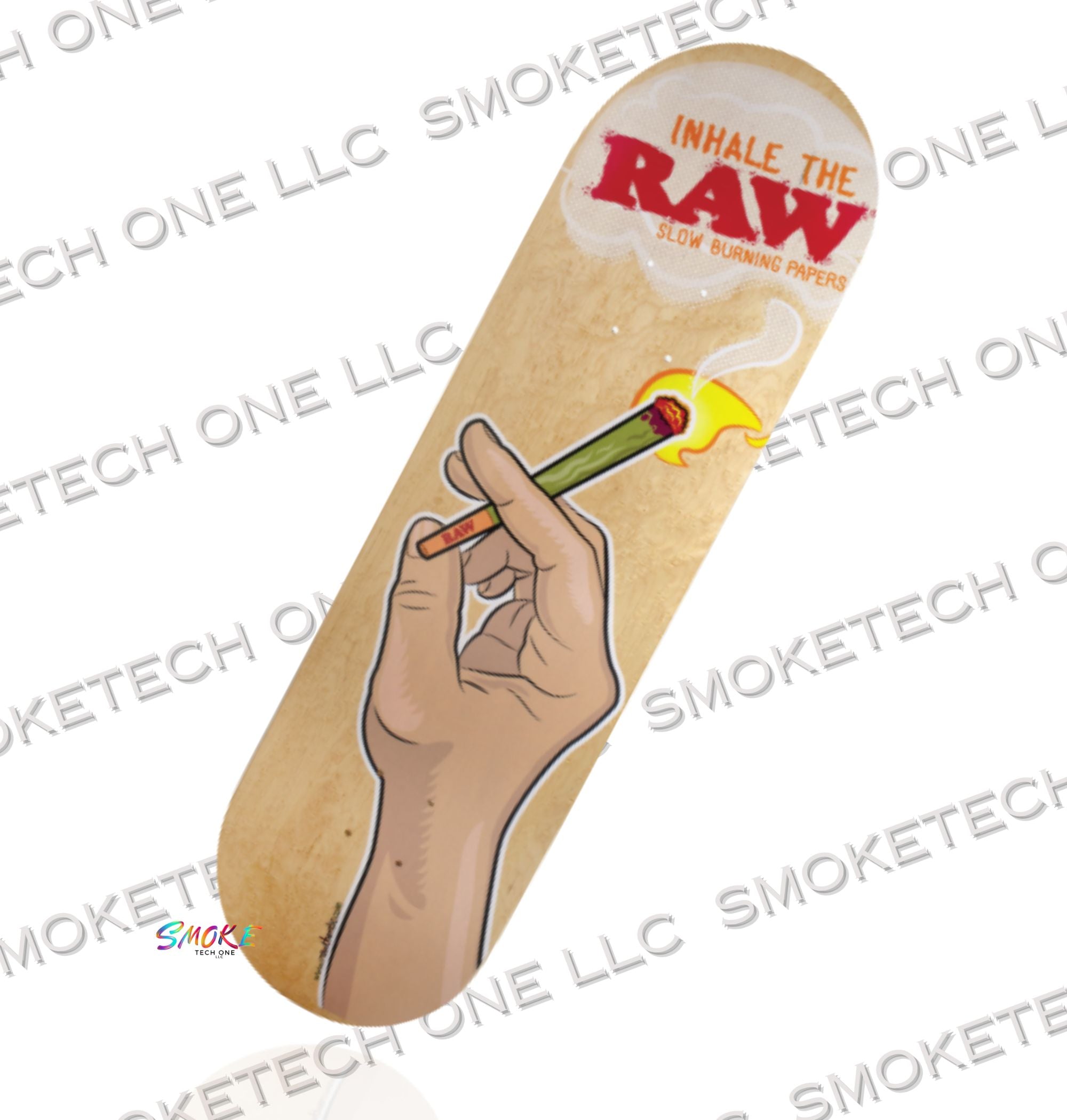 RAW Hand “Inhale the RAW” Skate Deck – Smoke Tech One LLC