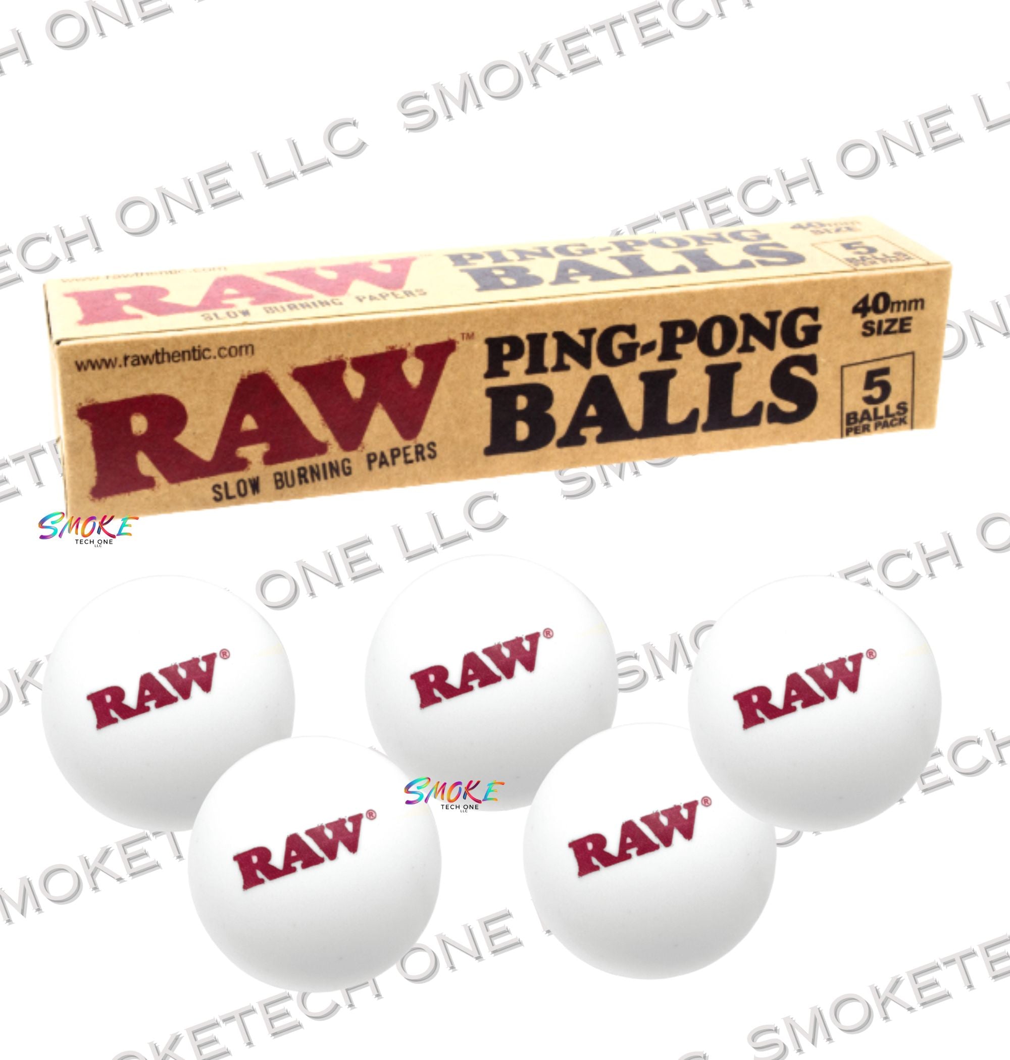RAW Ping Pong Balls - 40mm (5-Pack) – Smoke Tech One LLC