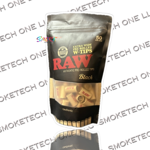 Raw Black Extra Wide Pre-rolled W-Tips – Smoke Tech One LLC